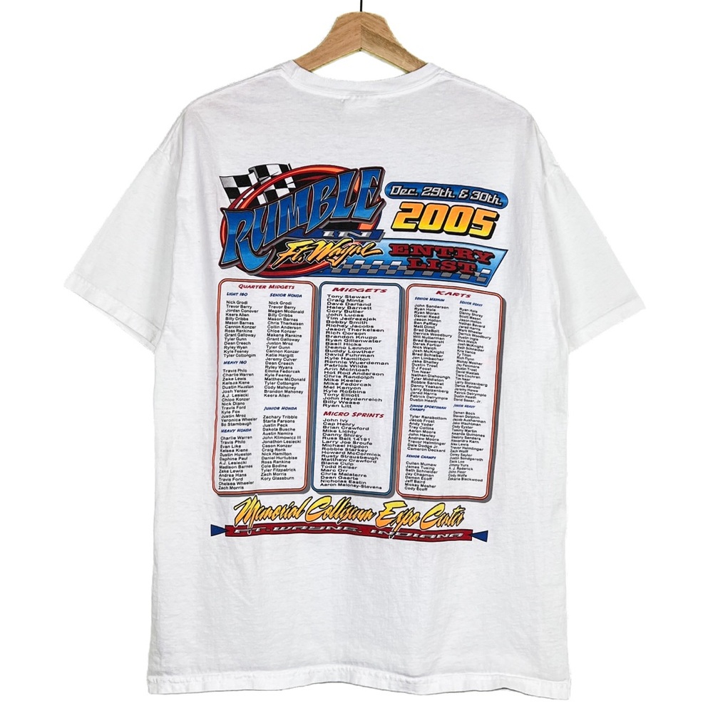 Vintage Mens Early 2000s Rumble Racing Shirt! - Gem